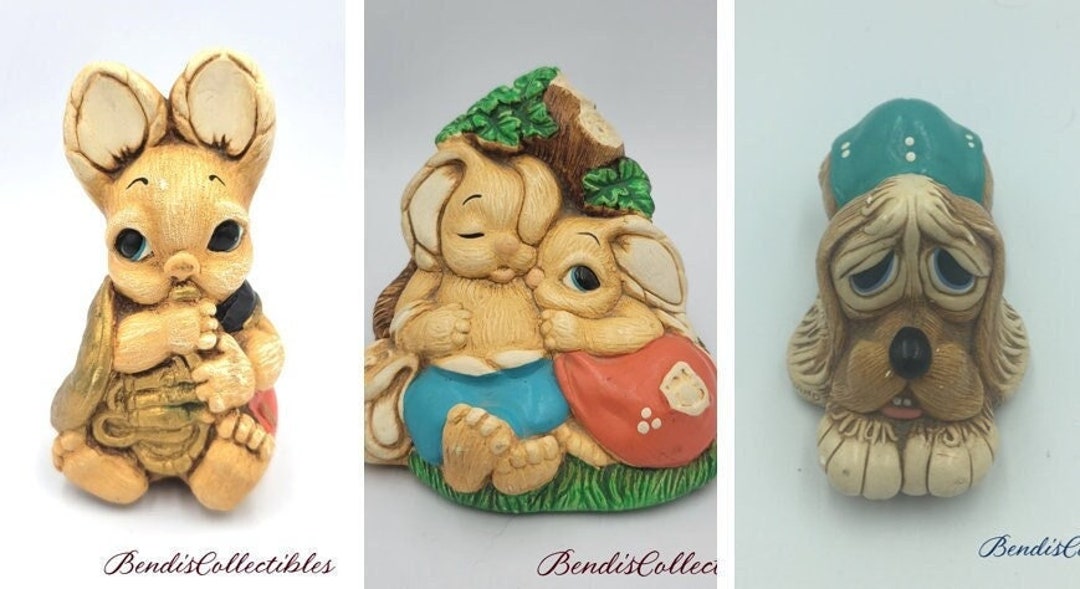 Vintage Pendelfin Figurines. Pooch Dog woodlander Babies. - Etsy