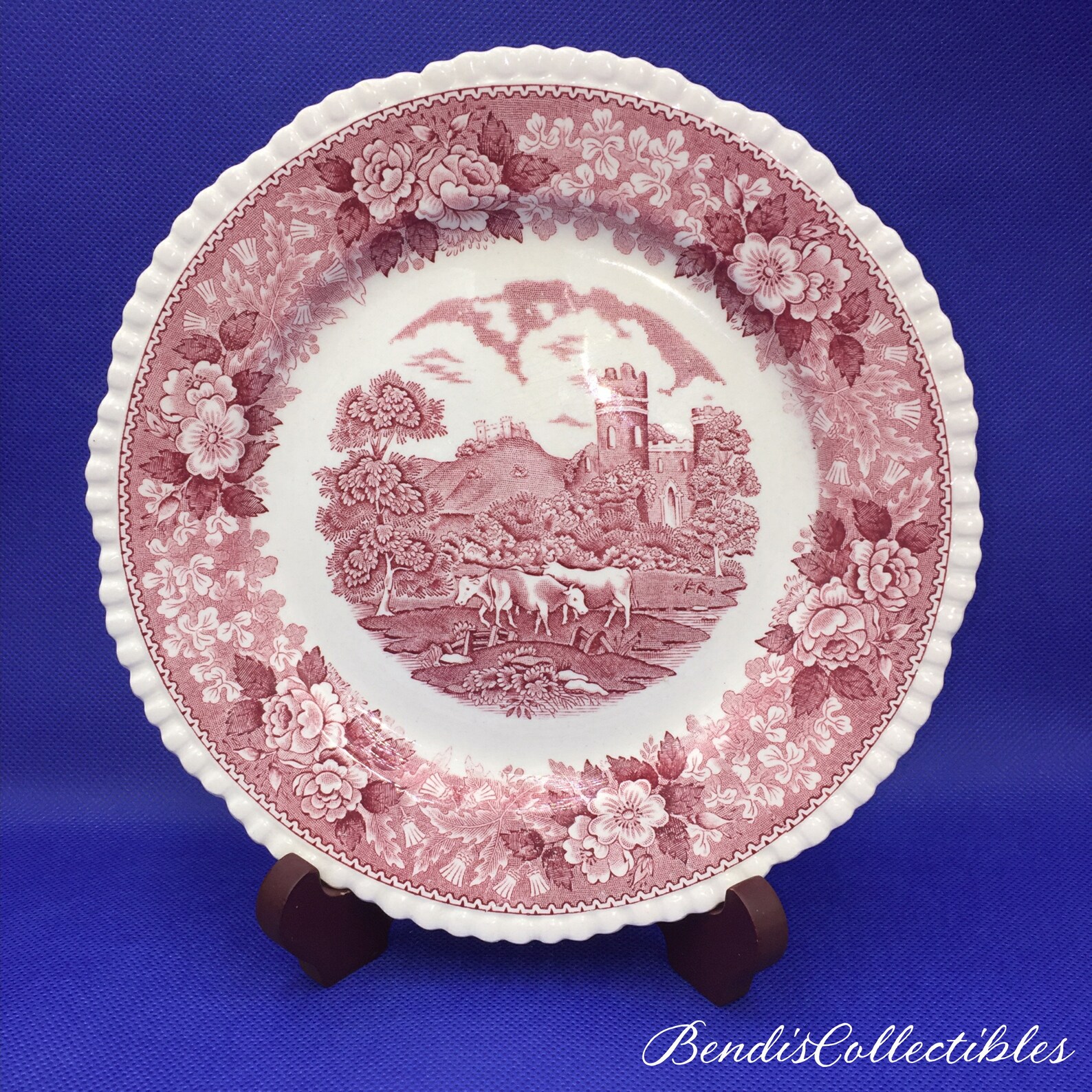 Antique English Scenic. Warranted Staffordshire. 8 Plate. Adams ...