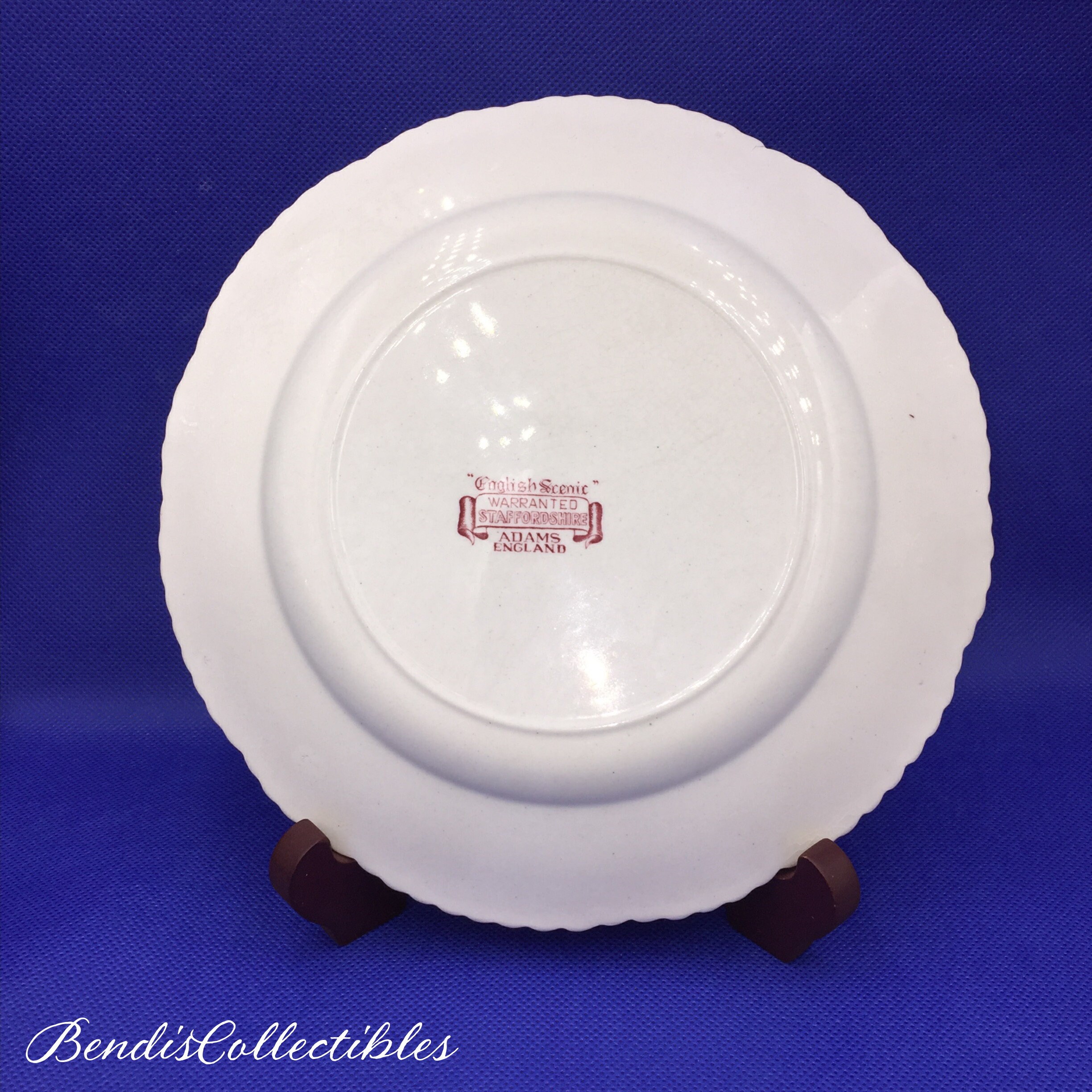 Antique English Scenic. Warranted Staffordshire. 8 Plate. Adams ...