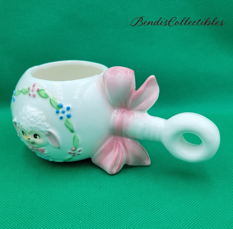 Vintage Lamb Pink Bow Planter. Easter Spring Planter Rubens Original ...