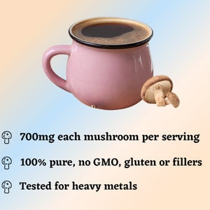 Mushroom Powder, Seven Mushrooms Superblend With Chaga, Reishi, Lion's ...