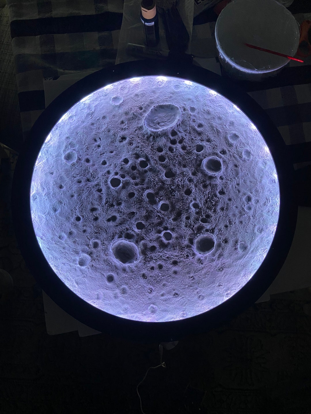 20” Sculpted Moon Light - Etsy