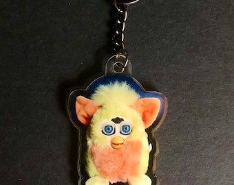 Furby Keychain/backpack Charm W/ Swivel Lobster Claw and Ball Chain see ...