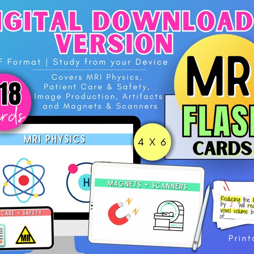 MRI Flashcards ARRT ARMRIT Study Guide Mri Flashcard Bundle - Etsy