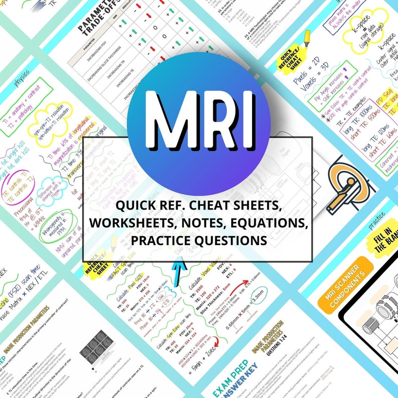 MRI Notes, ARRT ARMRIT Study Guide, Mri Registry Exam, Mri Study Guide ...