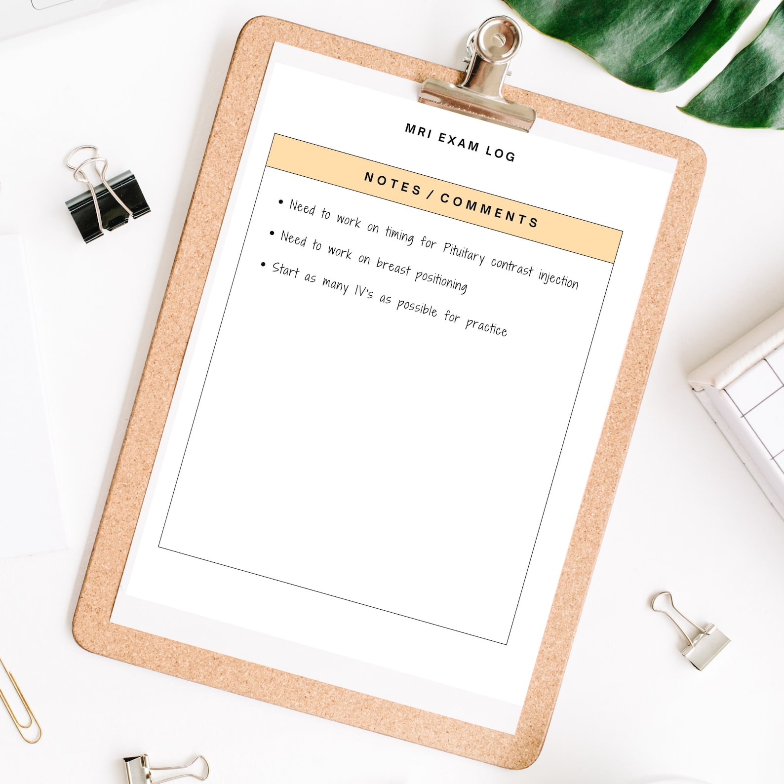 MRI Exam Log, ARRT ARMRIT, Mri Clinical Log, Clinical Notes, Mri Study ...