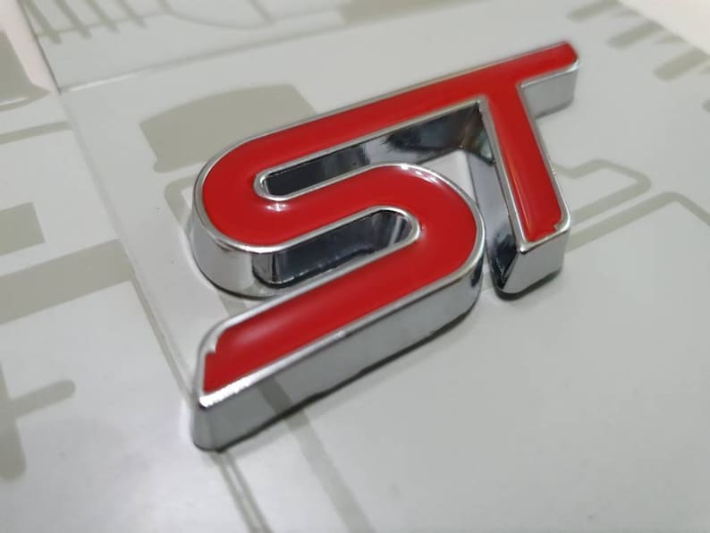 Red ST Grille Emblem Badge for Ford Fiesta Focus ST - Etsy UK