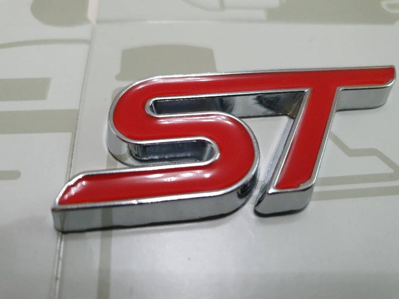 Red ST Grille Emblem Badge for Ford Fiesta Focus ST - Etsy UK