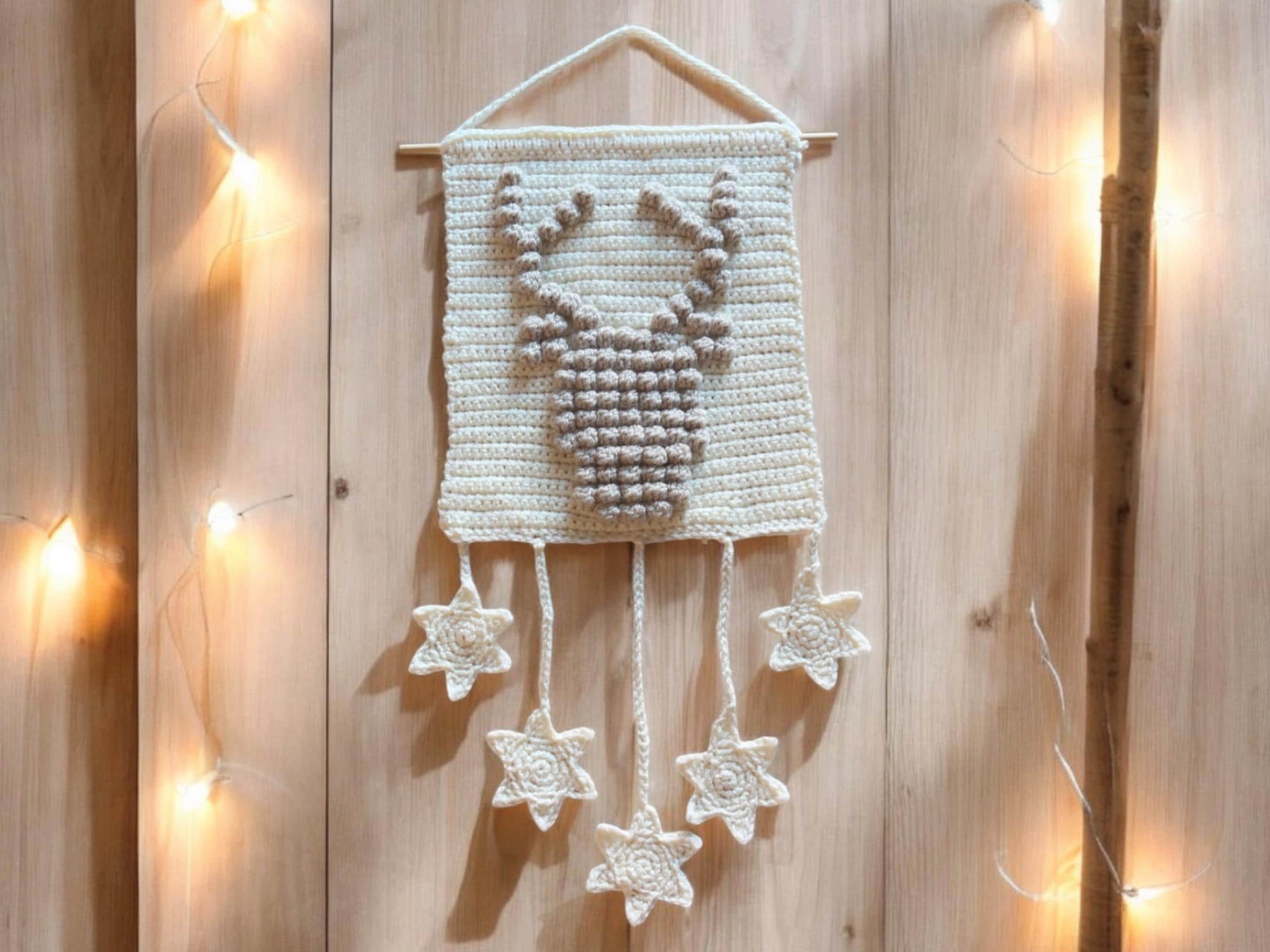 PATTERN | Reindeer Stag Wall Hanging Crochet Pattern | Christmas ...