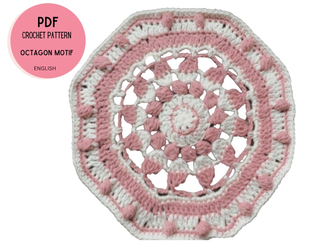 PATTERN Crochet Octagon Motif Granny Square Motif - Etsy