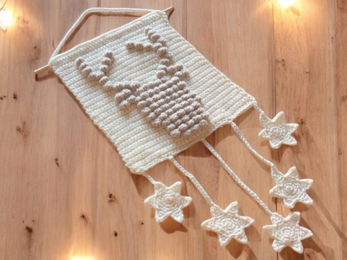 PATTERN | Reindeer Stag Wall Hanging Crochet Pattern | Christmas ...