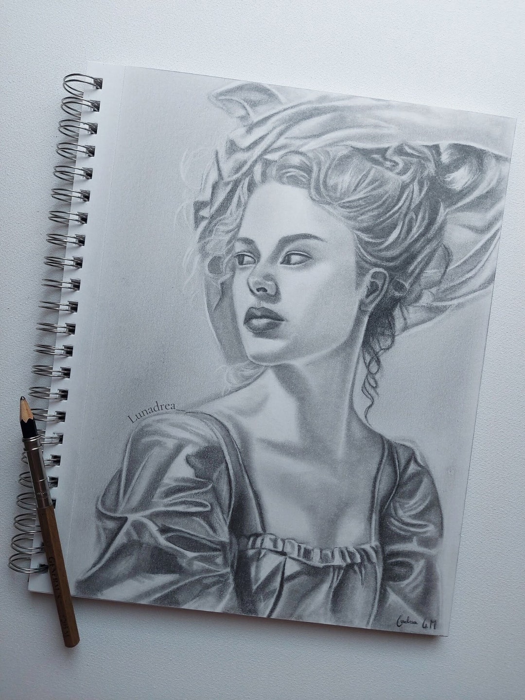 Original Hand-drawn Portrait in Graphite, Graphite Drawing, Graphite ...