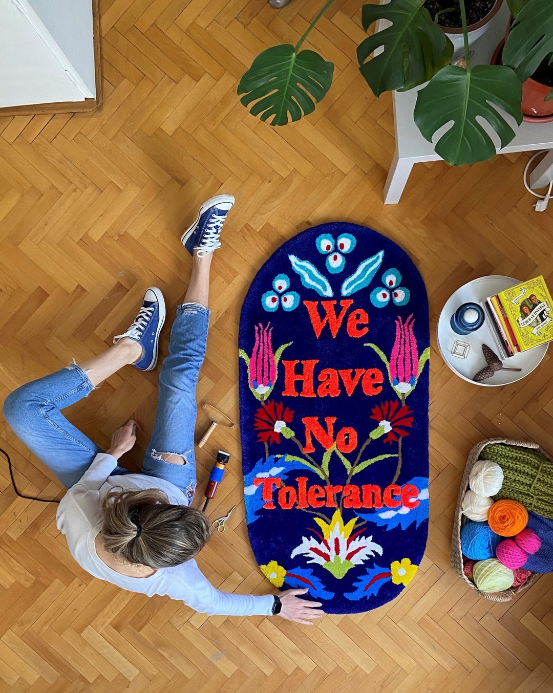 Traditional Patterned Tufted Rug I 68x140 Cm I Tufting Rug, %100 ...