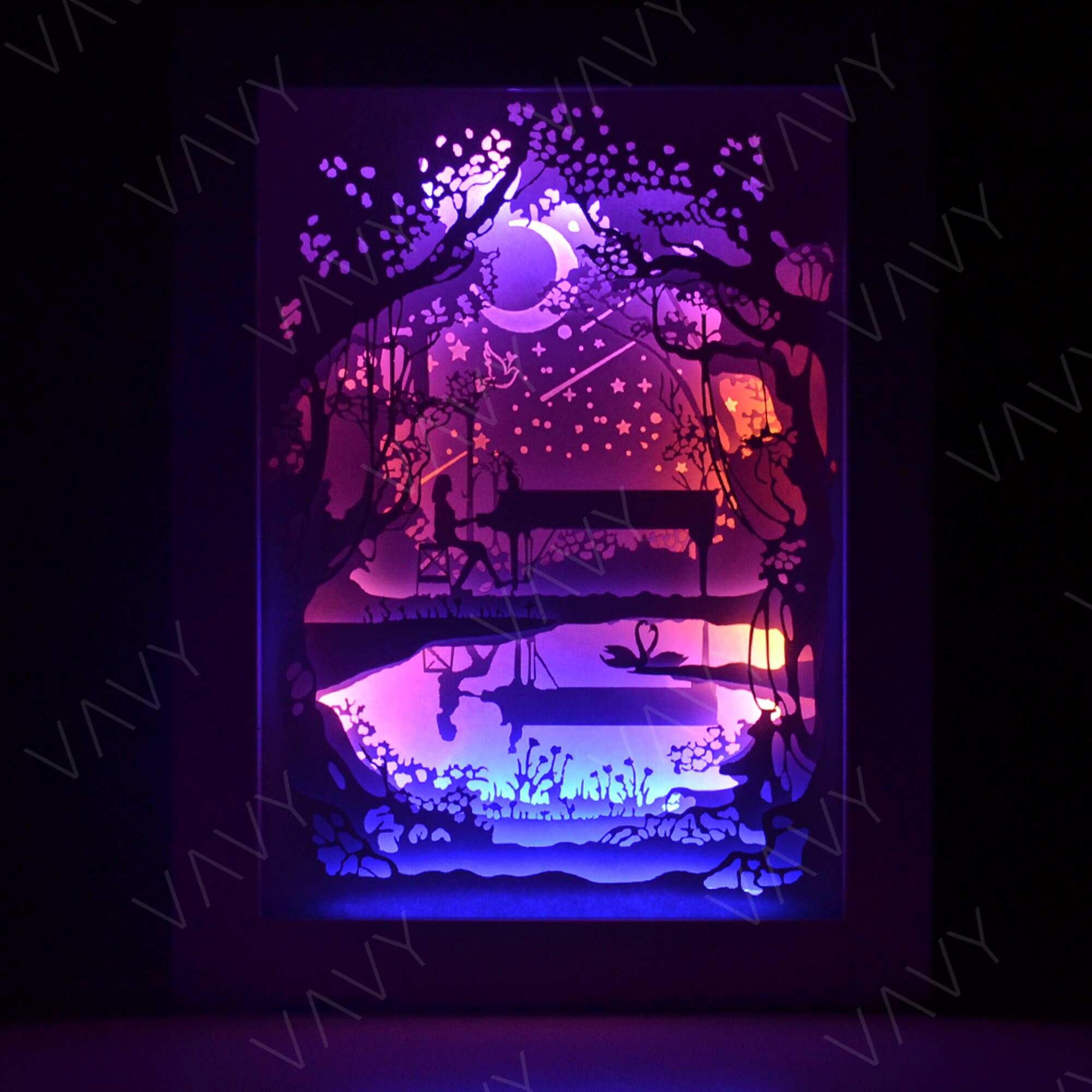 Combo 1 Paper Cut Light Box File Shadow Box Template 3D - Etsy