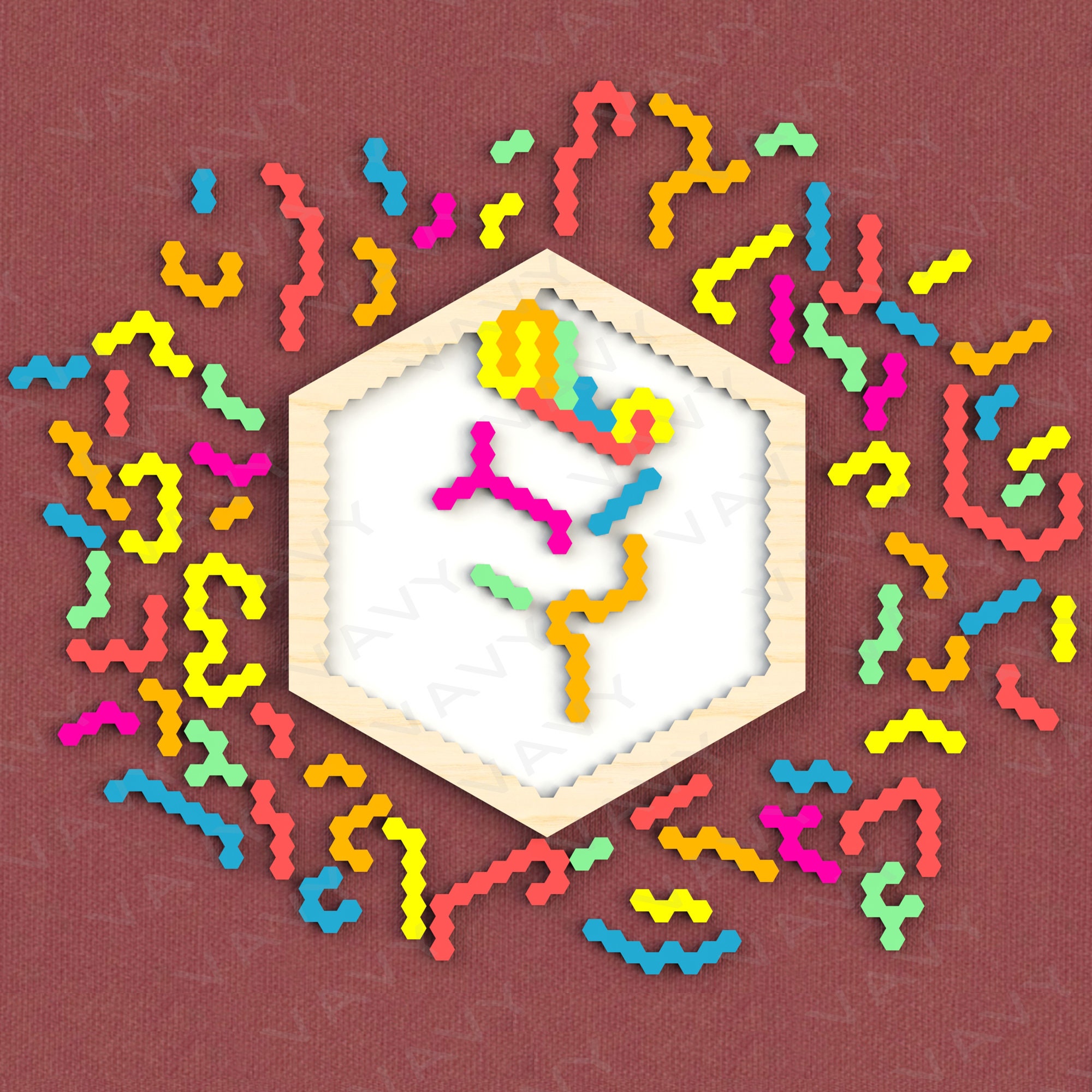 Hexagon Puzzle Game Digital File for CNC Glowforge Laser Cut - Etsy