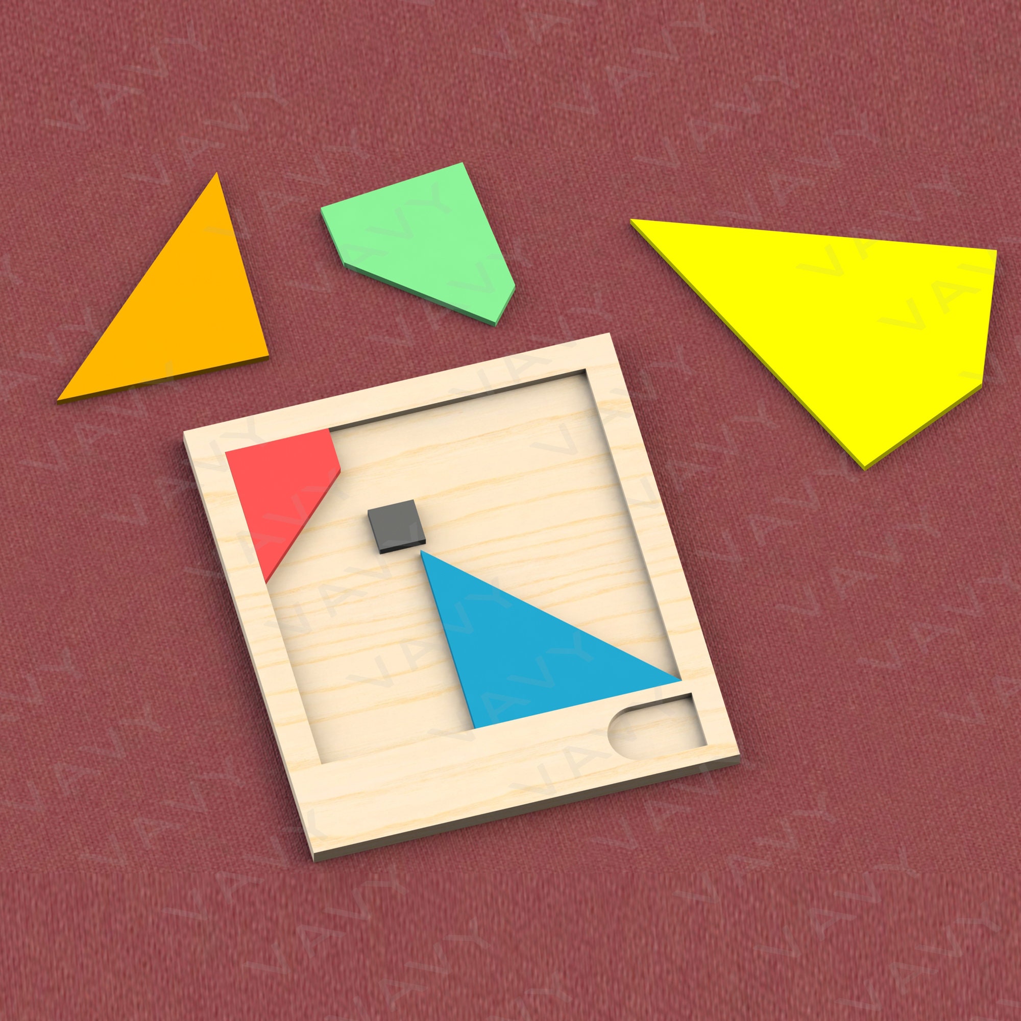 Fit Square Puzzle Game Digital File for CNC Glowforge Laser Cut ...