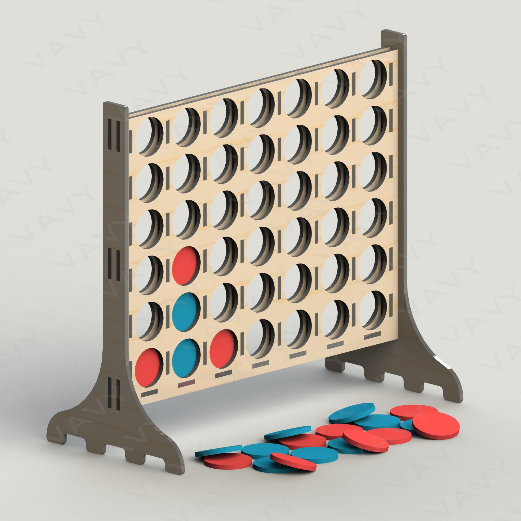 Connect Four Game Digital Files Ready to Use Lasercut | Etsy