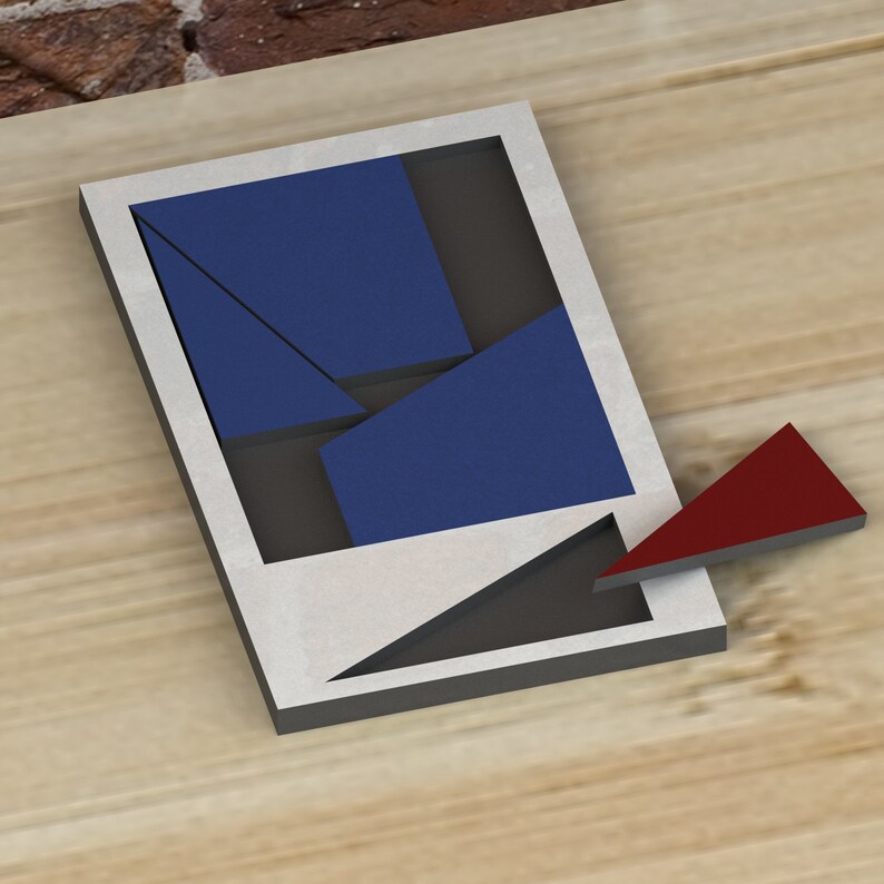 Triangle Puzzle Game Digital File for CNC Glowforge Laser Cut Template ...