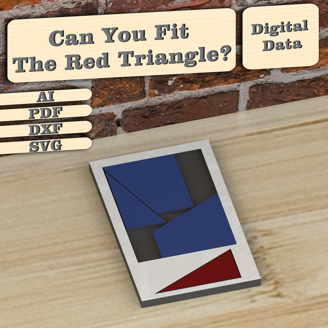 Triangle Puzzle Game Digital File for CNC Glowforge Laser Cut Template ...