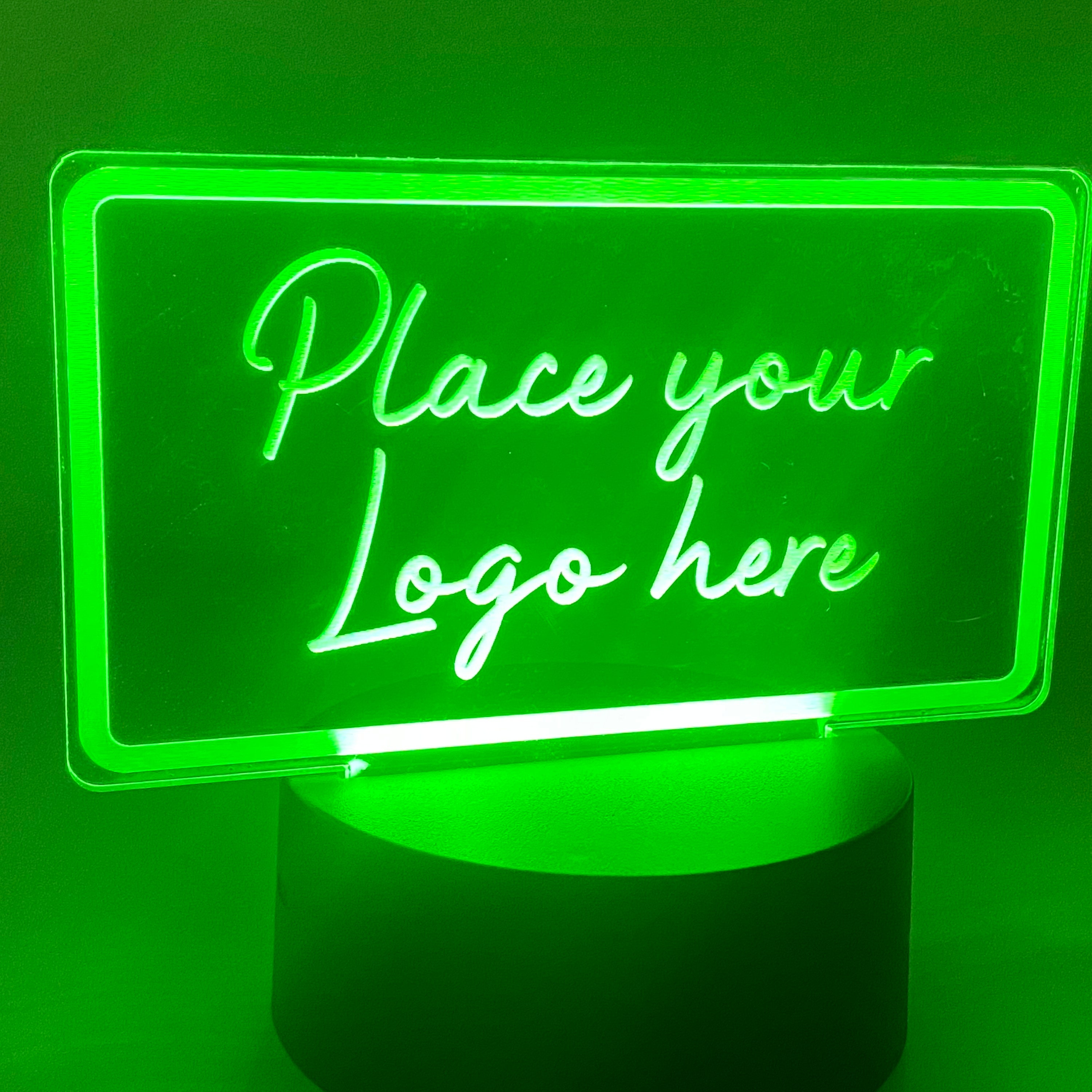 RGB LED Illuminated Remote Control Company Sign Logo - Etsy