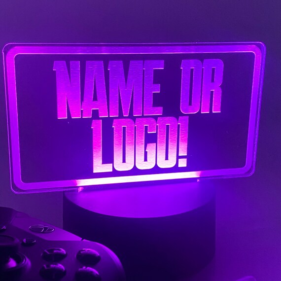 RGB Illuminated Remote Control LED Company Sign Name Logo - Etsy