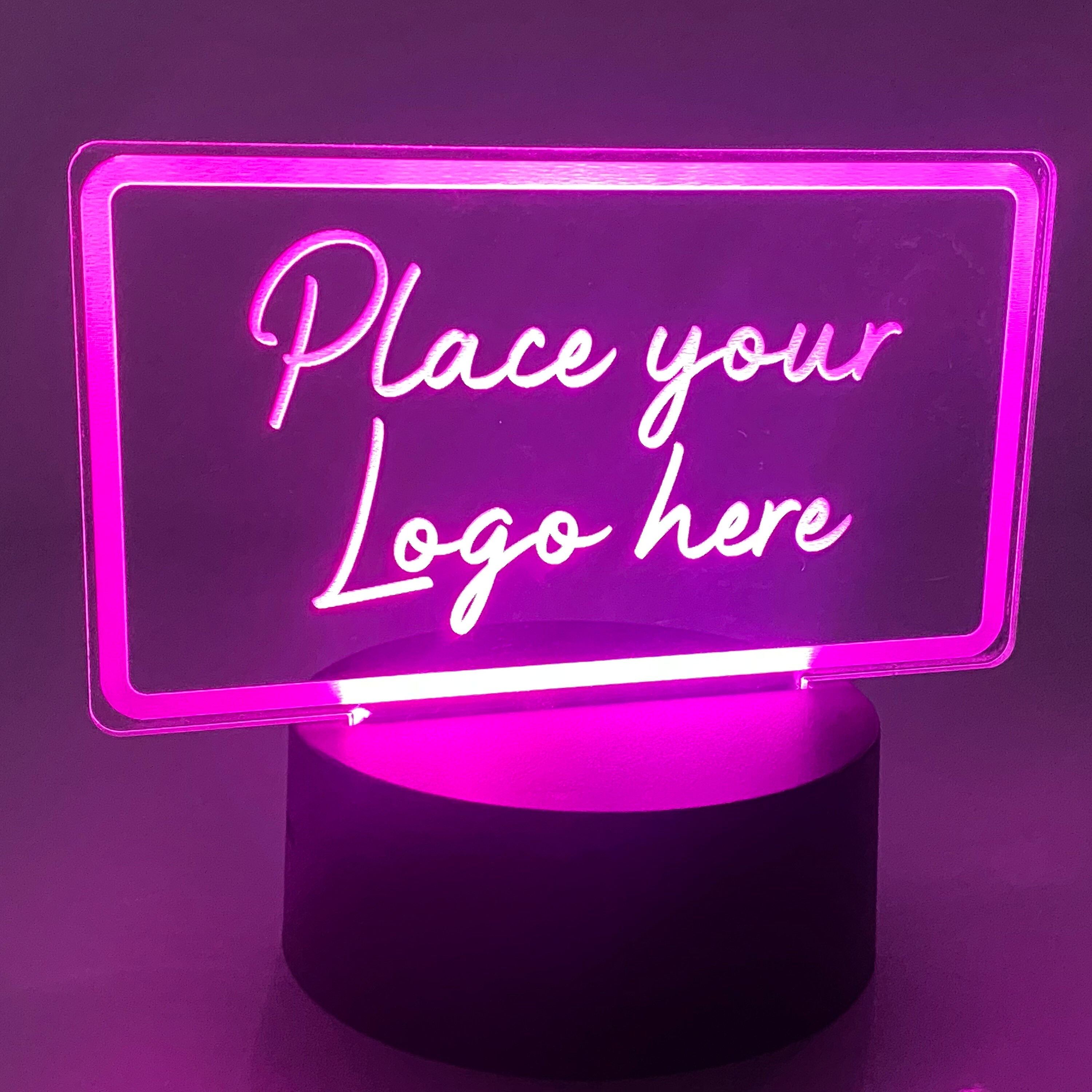 RGB LED Illuminated Remote Control Company Sign Logo - Etsy