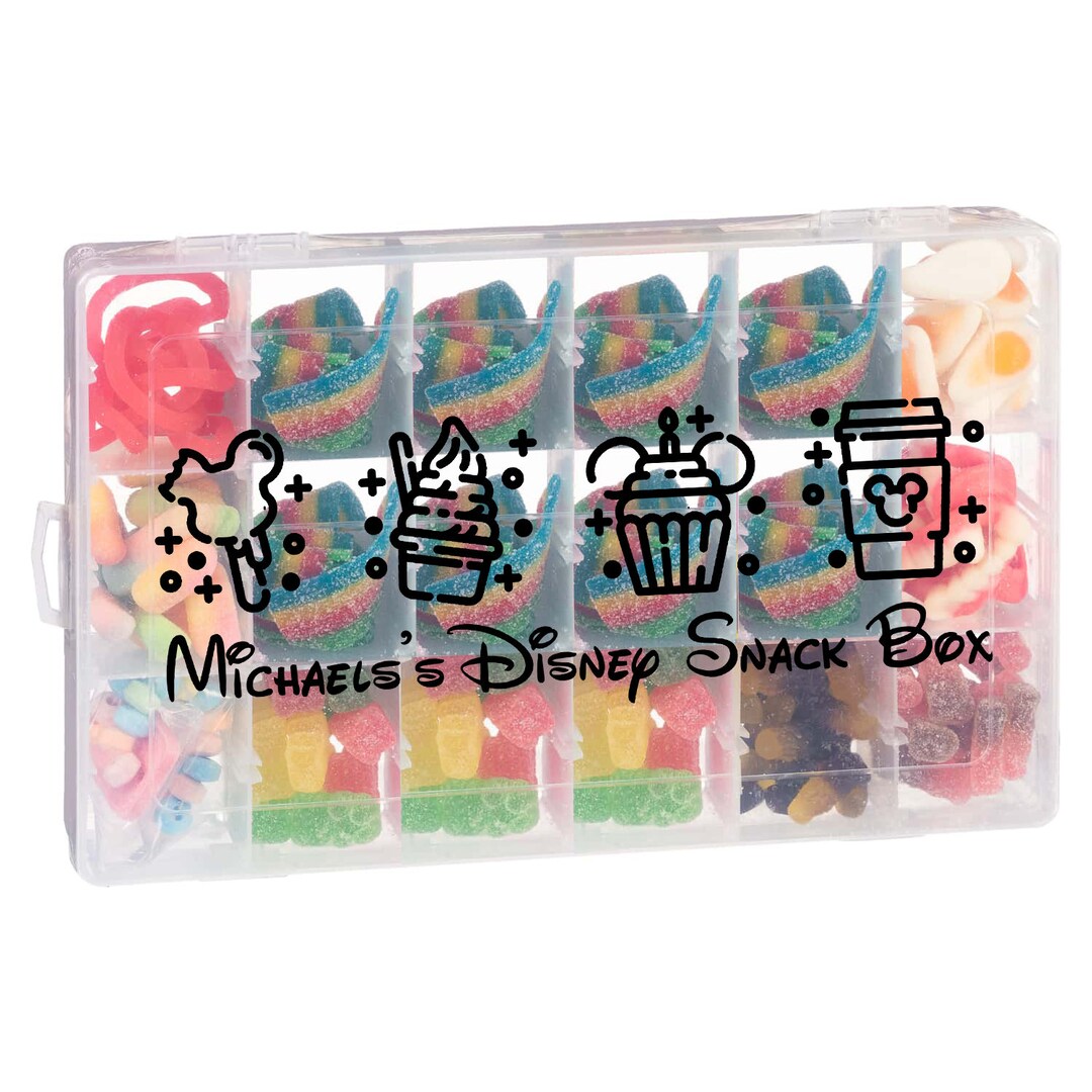 Personalised Snack Box Line Art Vinyl Sticker Decal - Etsy