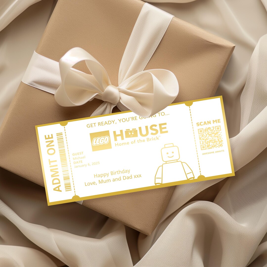 Personalised Lego House Billund Foil Ticket for Your Magical Reveal - Etsy