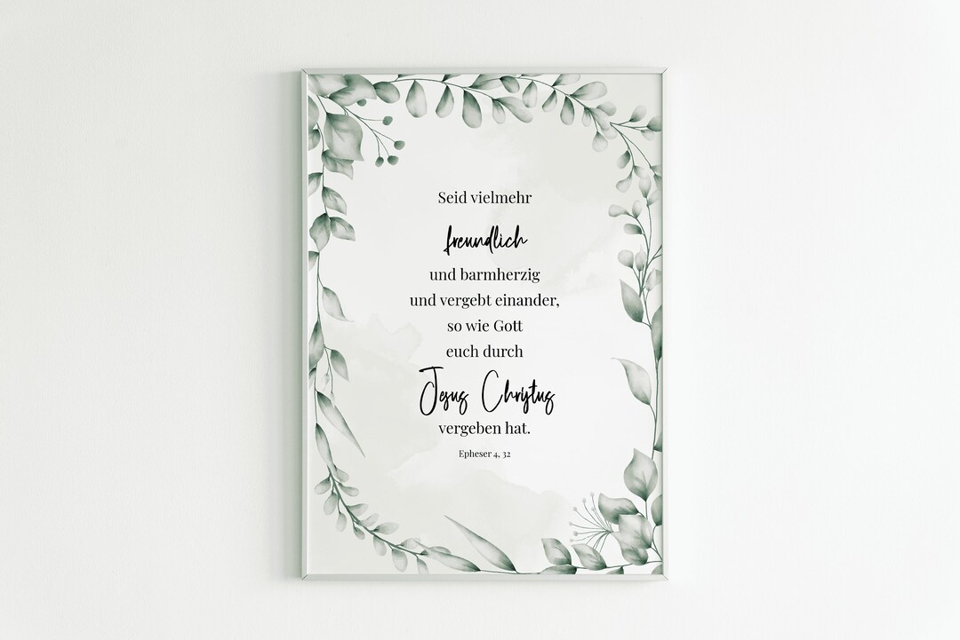 Ephesians 4:32 - Bible Verse to Print - Christian Poster - Christian ...