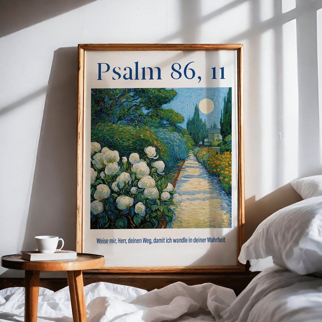 Psalm 86:11 - Christian Poster to Print - Postcard - Decoration - Van ...