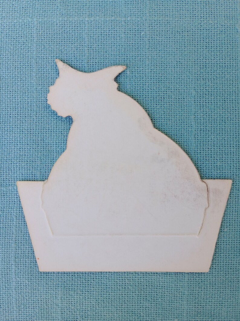 Vintage Halloween Dennison Place Card, Owl With Playing Card Suits ...