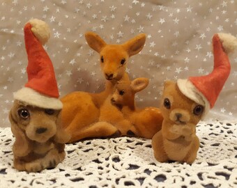 Flocked Animal | Etsy