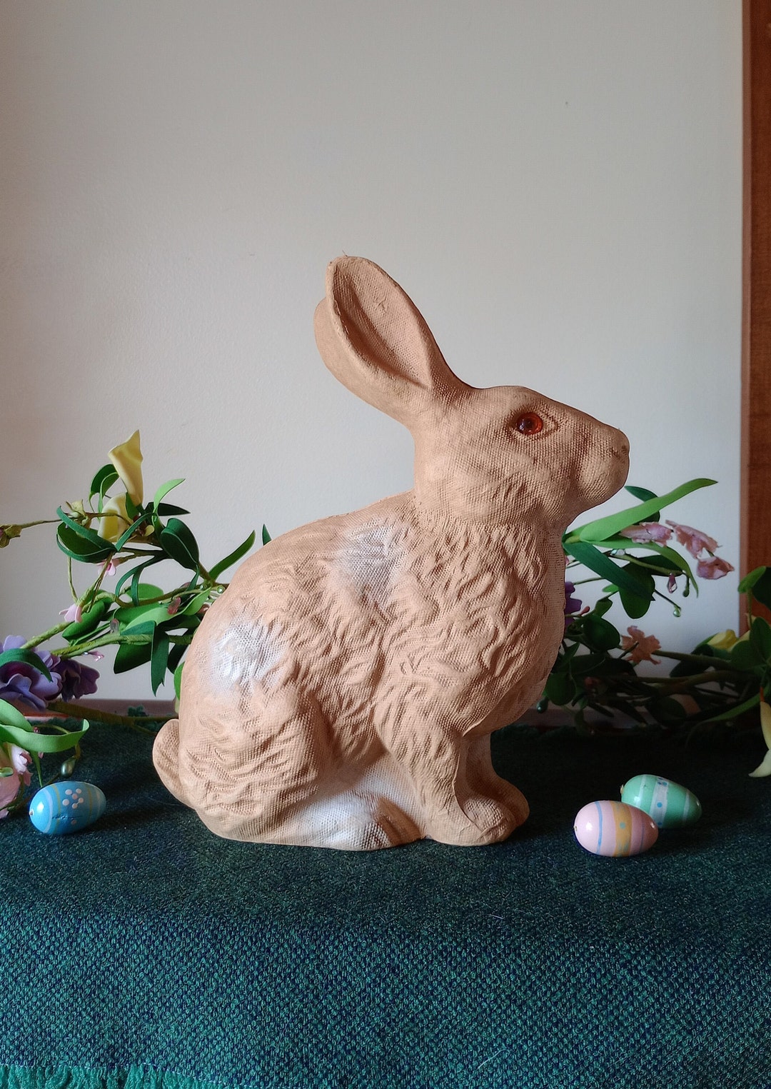 RARE Antique Paper Mache Easter Bunny, Egg Carton Rabbit F N Burt Drake ...