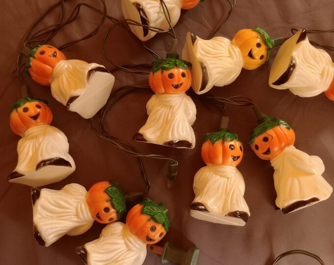 Vintage Halloween Figural Plastic String Lights, 10ft, WORKING and ...