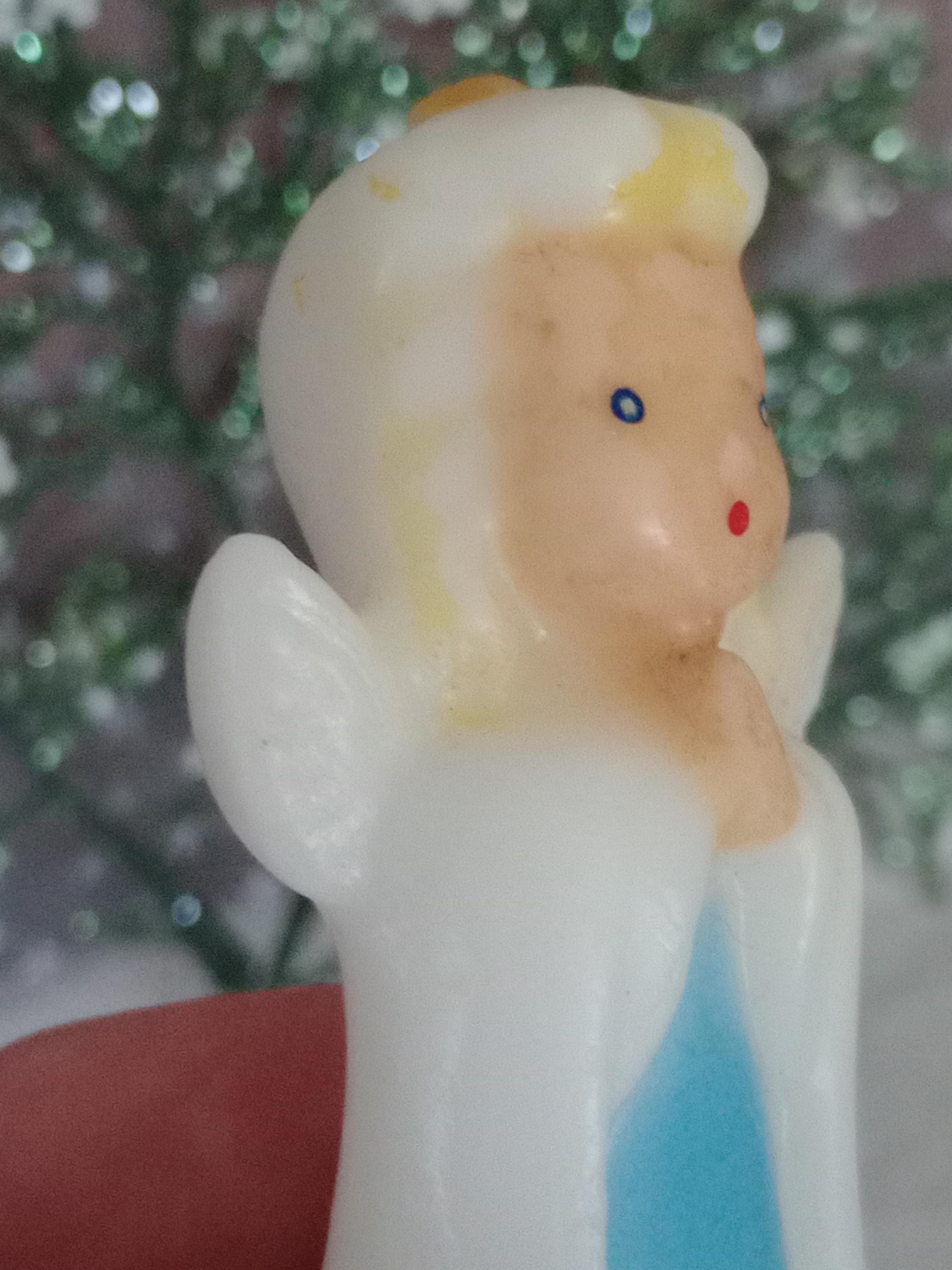 Vintage Gurley Christmas Candle, Praying Angel in Blue Gown, EARLY ...