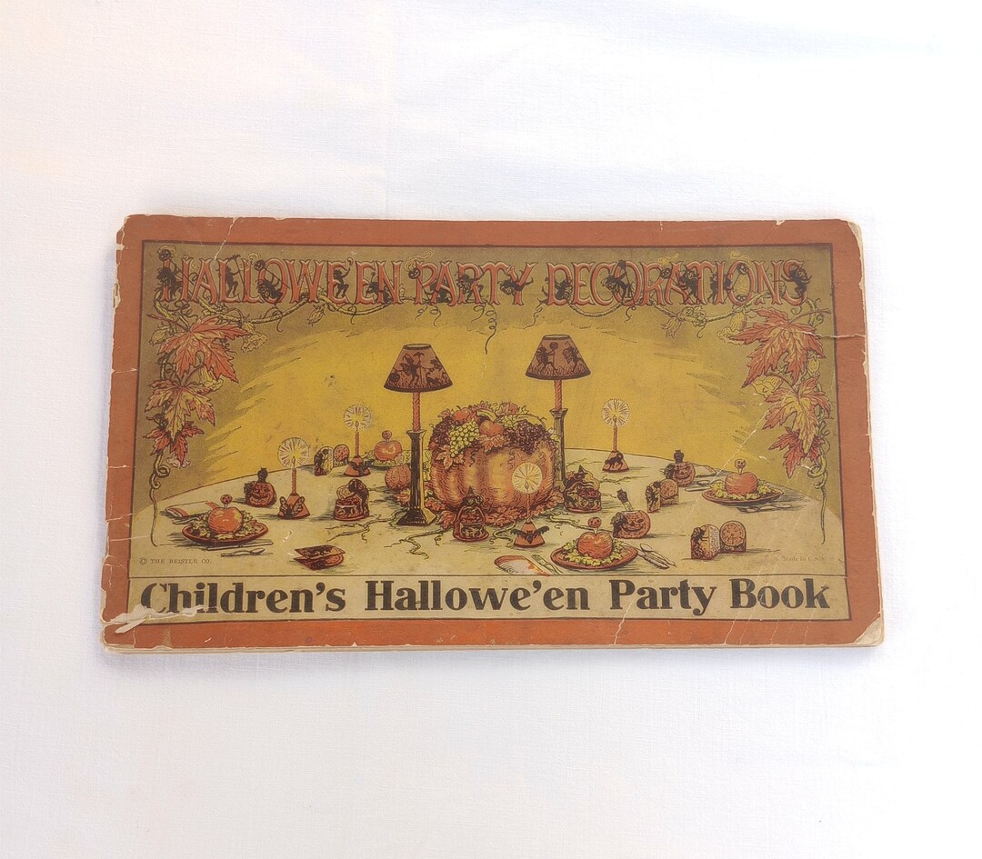 Antique Beistle 1923 Childrens Halloween Party Book, NO Decorations ...
