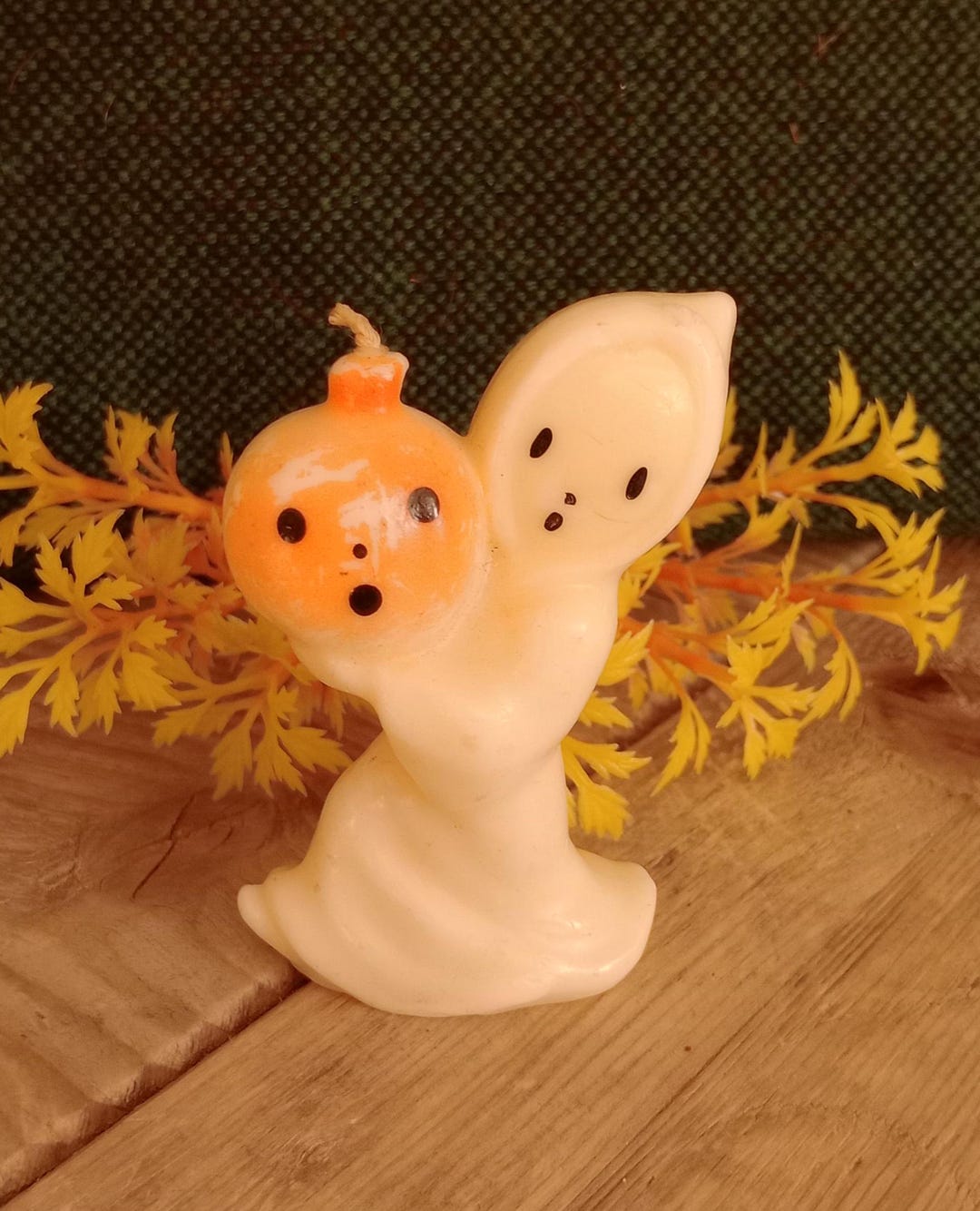 Vintage Gurley Halloween Candle, Ghost With JOL 3" Unused Collectible ...