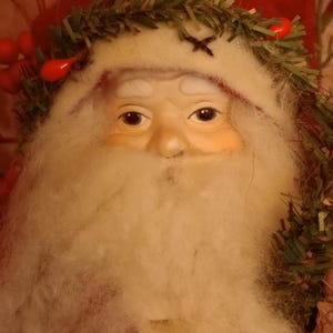 LG Poseable Santa Doll 16 Felt Suit W/ Bisque Face, Old World Country ...