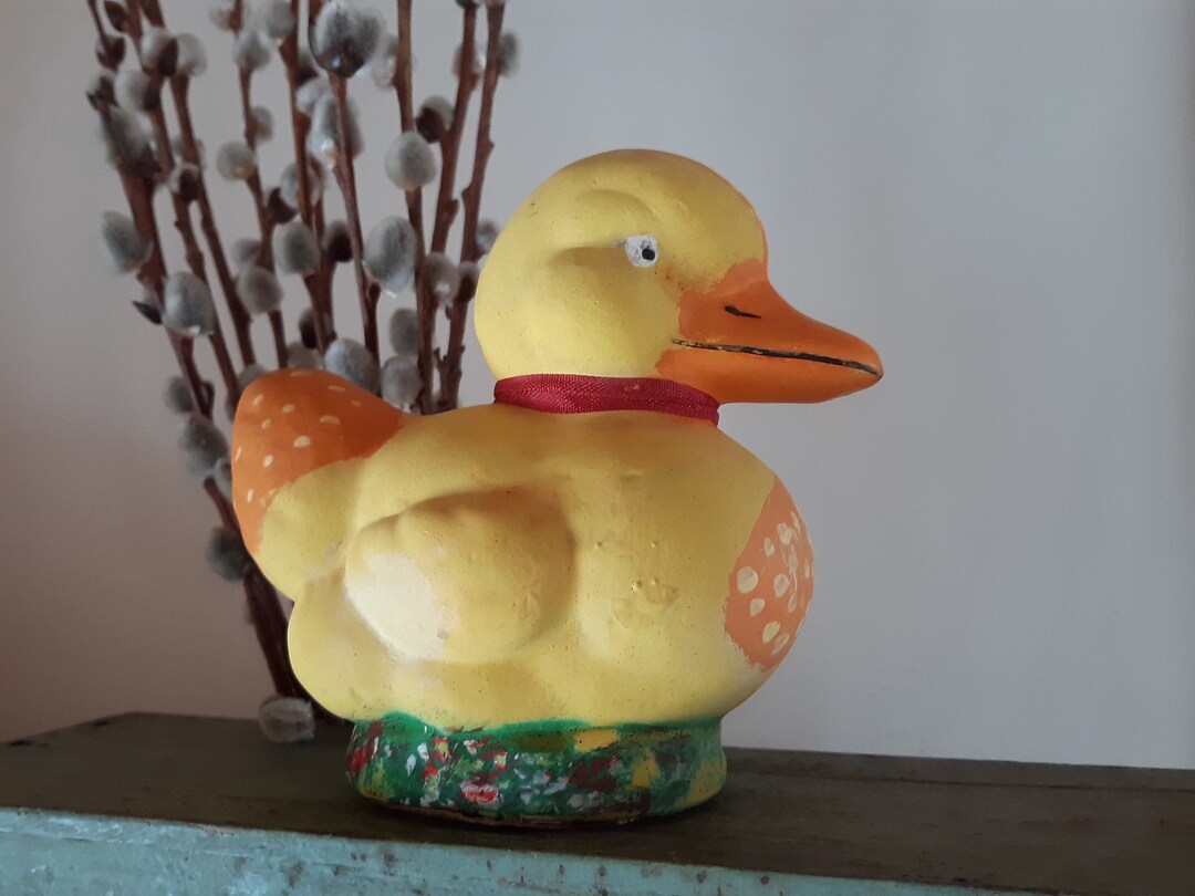 Antique Paper Mache Candy Container Germany, Pulp Composition Duck W ...