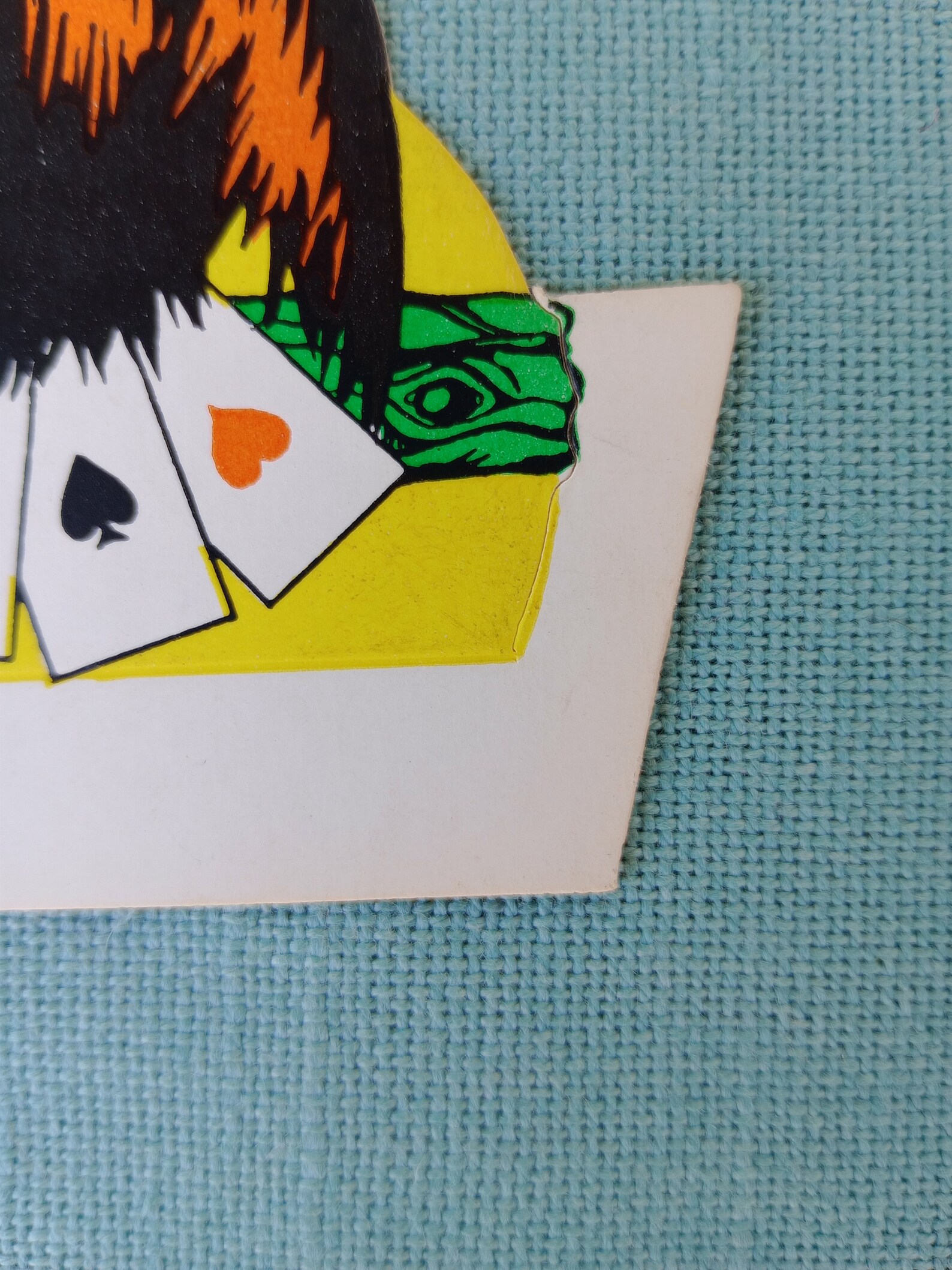 Vintage Halloween Dennison Place Card, Owl With Playing Card Suits ...