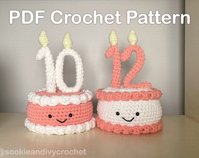 PDF Small Birthday Cake Amigurumi Hat Crochet Pattern - Easy Beginner ...