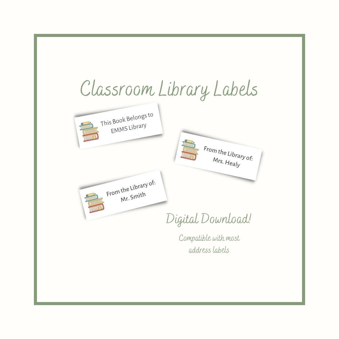 Classroom Library Labels - Etsy