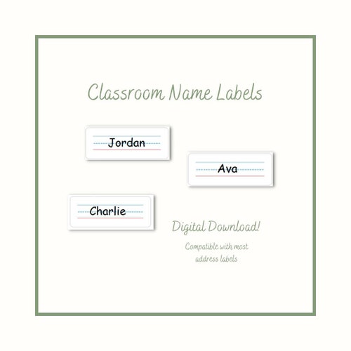 Eucalyptus and Gold Name Tags Classroom Labels Editable - Etsy Canada