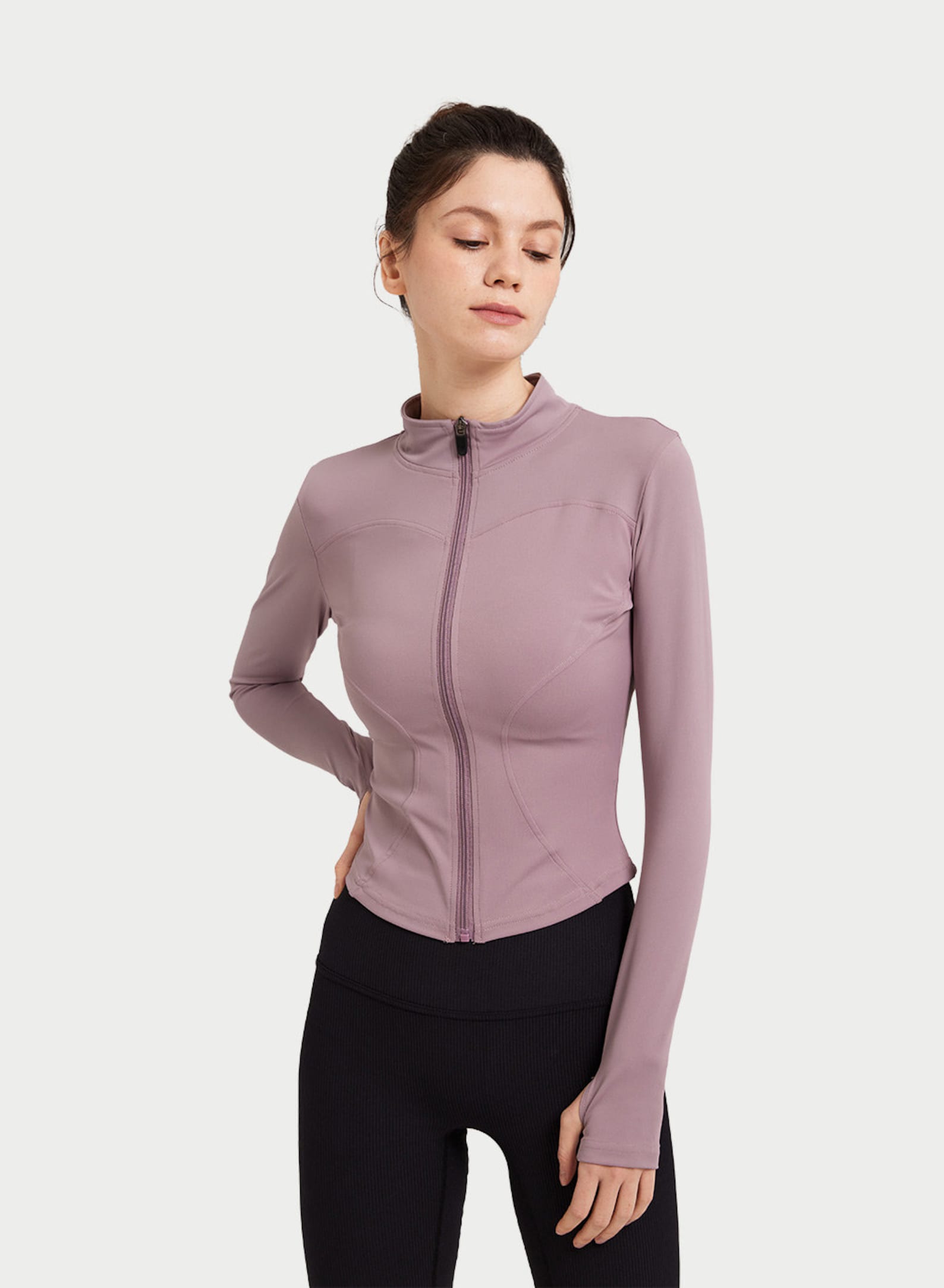Super Fitted Zip-up Jacket/ Women's Elastic Activewear/ Stretchy and ...