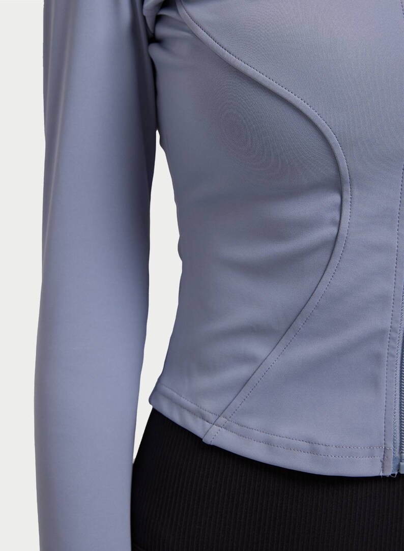 Super Fitted Zip-up Jacket/ Women's Elastic Activewear/ Stretchy and ...