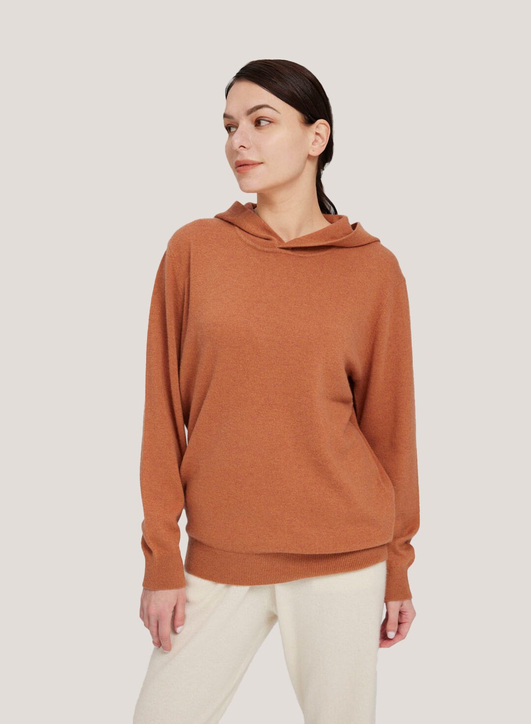 Classic Knit Pure Cashmere Hoodie - Etsy
