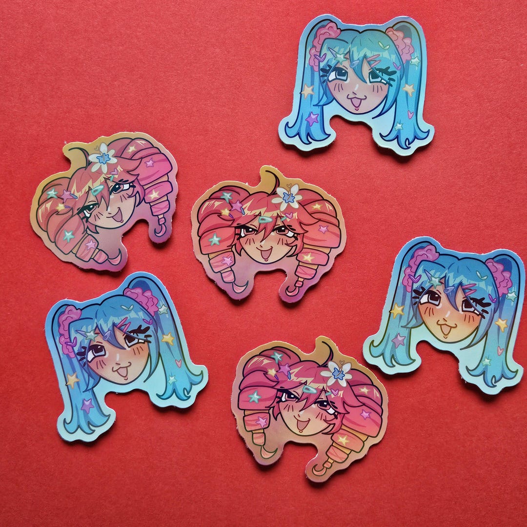 Hatsune Miku / Kasane Teto Gyaru Stickers - Etsy