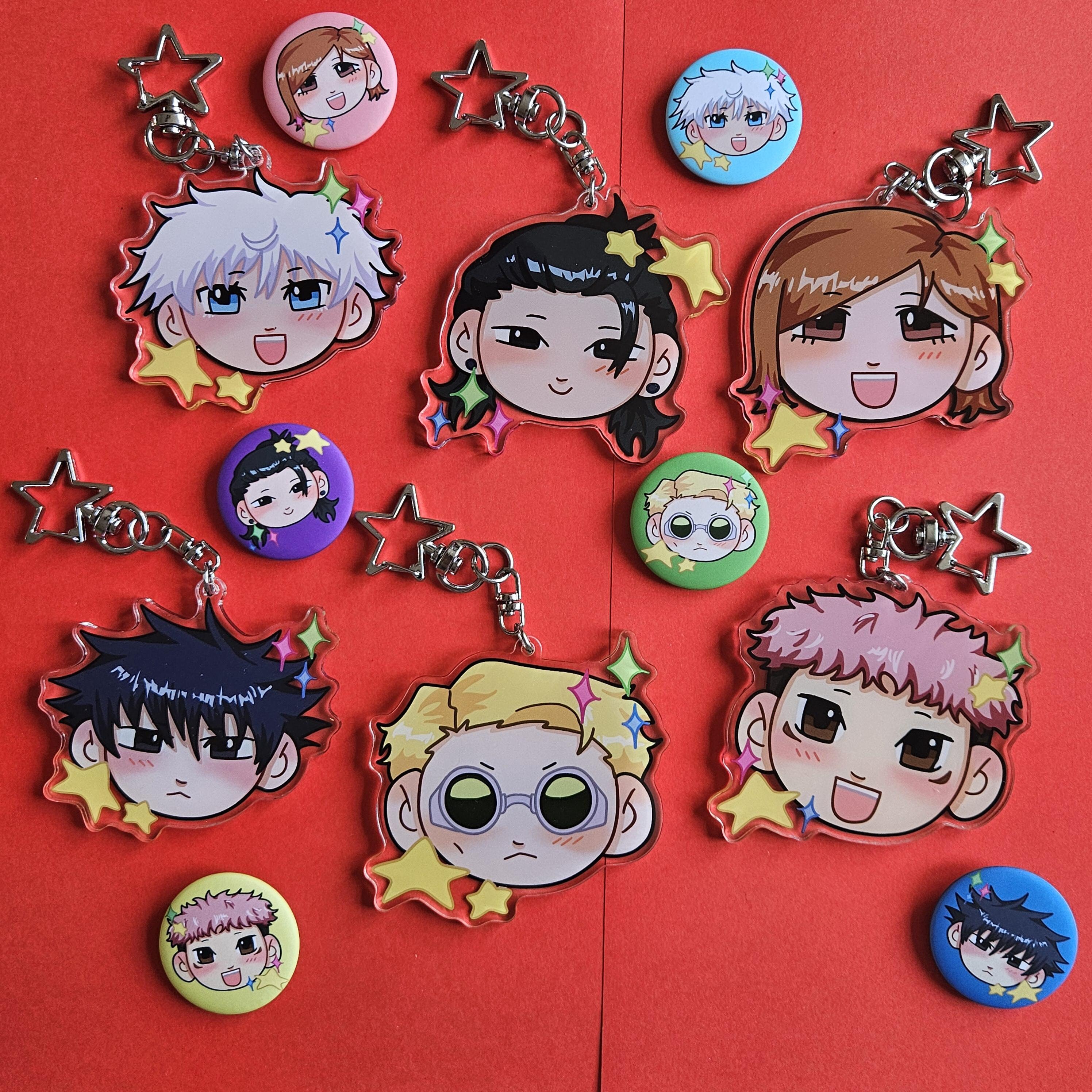 Jujutsu Kaisen, JJK Keychains/badges - Etsy