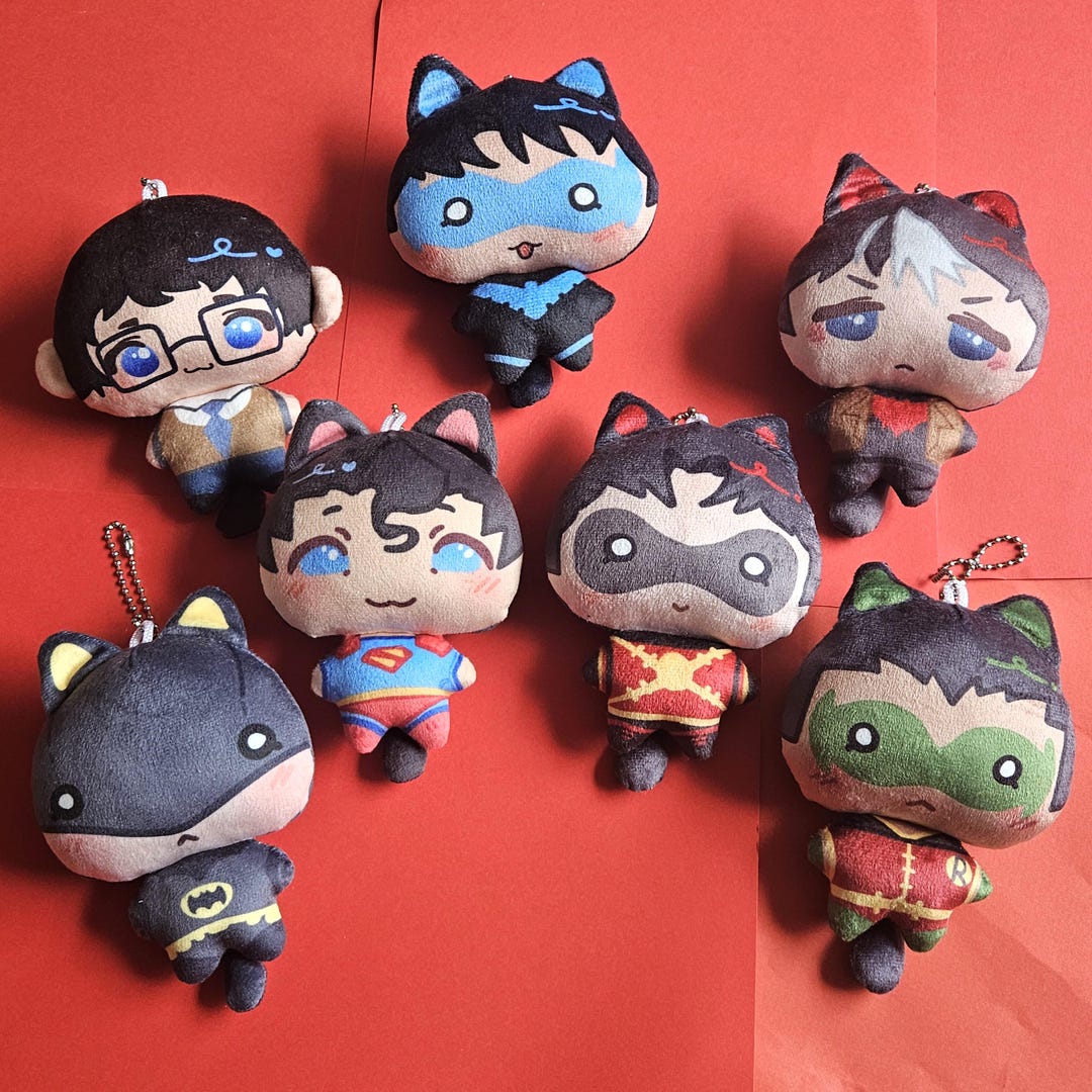 Superhero Plush Keychains - Etsy