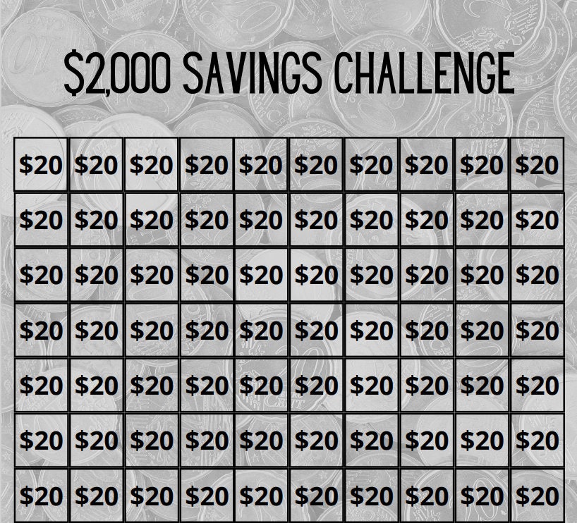 2K Savings Challenge - Etsy
